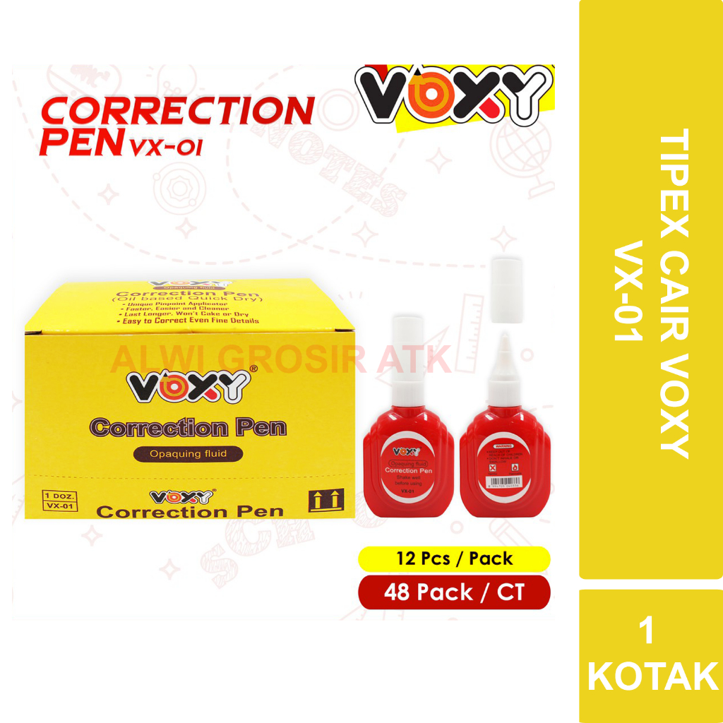 Jual TIPEX CAIR VOXY/HARIS CORRECTION PEN ISI 12 PCS | Shopee Indonesia