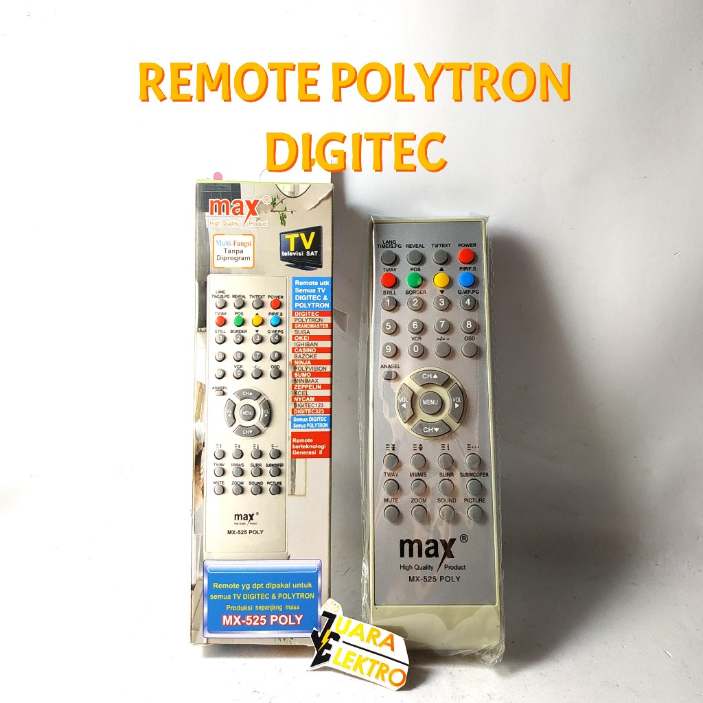Jual Remote TV Tabung Polytron Digitec Multi + Dus (Wonder 8 / CT - 101 ...