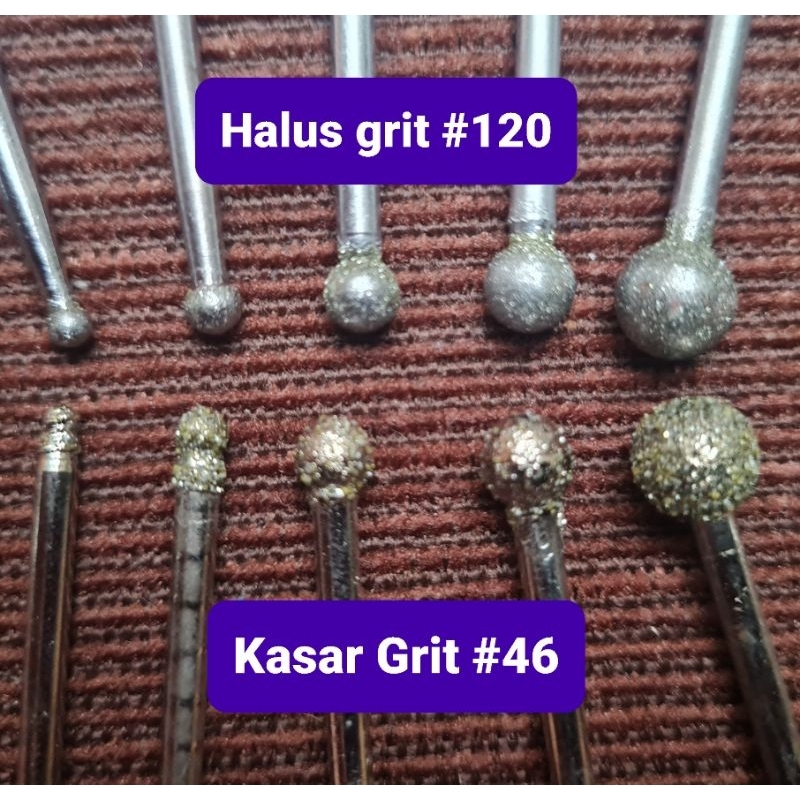 Jual Set 3pcs Mata Bor ball grafir tuner ukir pahat cuner batu granit ...