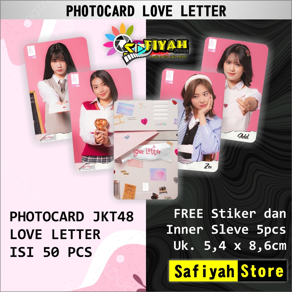 Jual Photocard JKT48 Love Letter New era Varian II isi 50 Pcs Unofficial (Bonus Stiker dan Inner ...