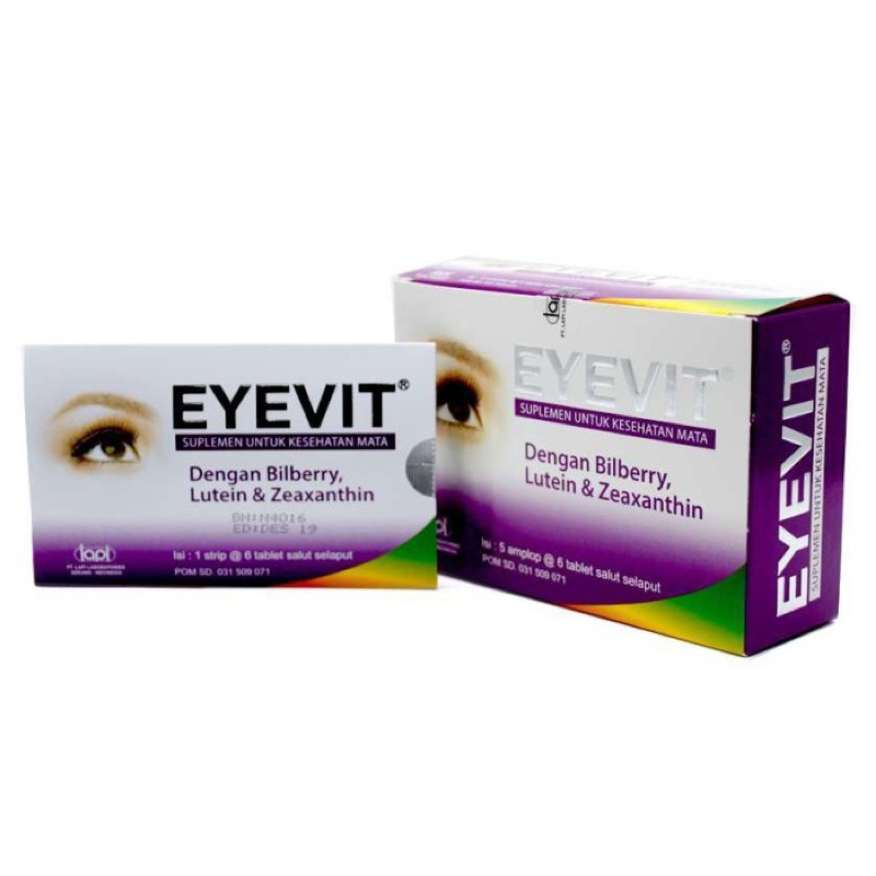 Jual EYEVIT 1 BOX ISI 30 TABLET / VITAMIN MATA / SUPLEMEN KESEHATAN ...