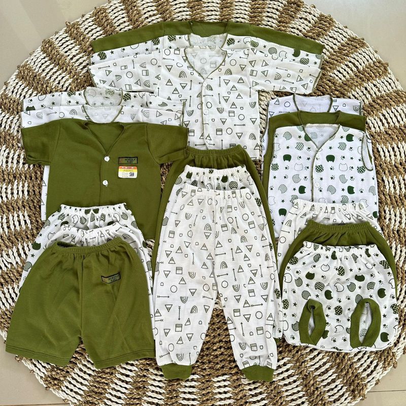 Jual baju bayi set 18 pcs seri olive SNI | Shopee Indonesia