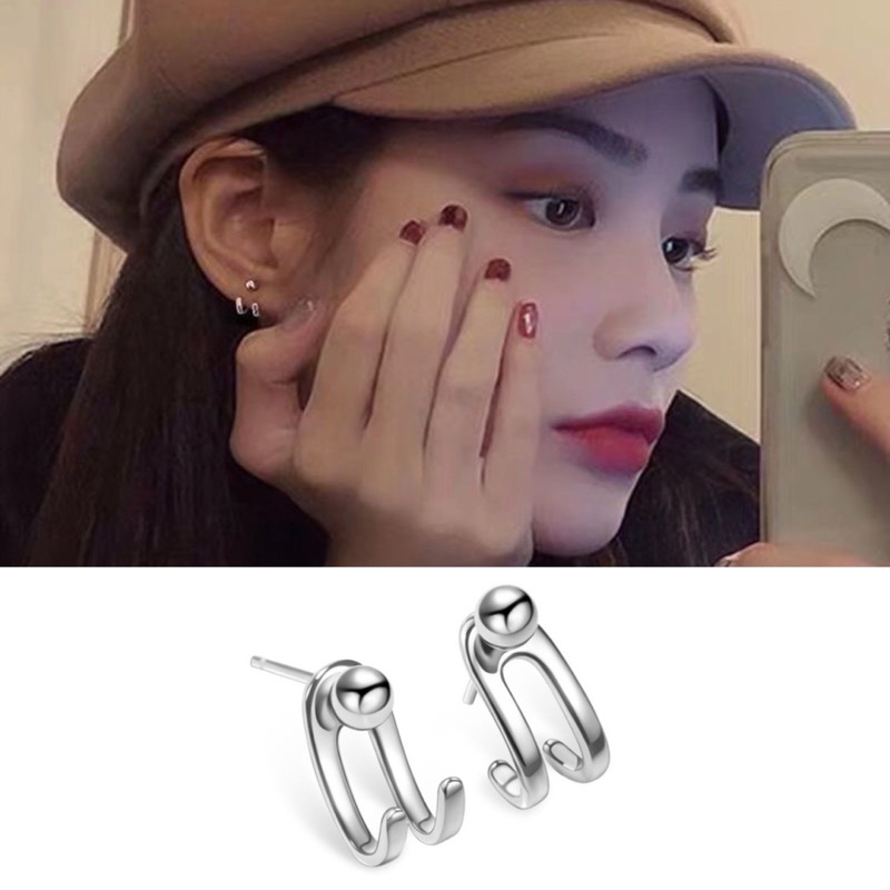 Jual Nolan Earcuff Stud Punk Earrings Anting Tusuk Hip Hop Cuff Daun ...