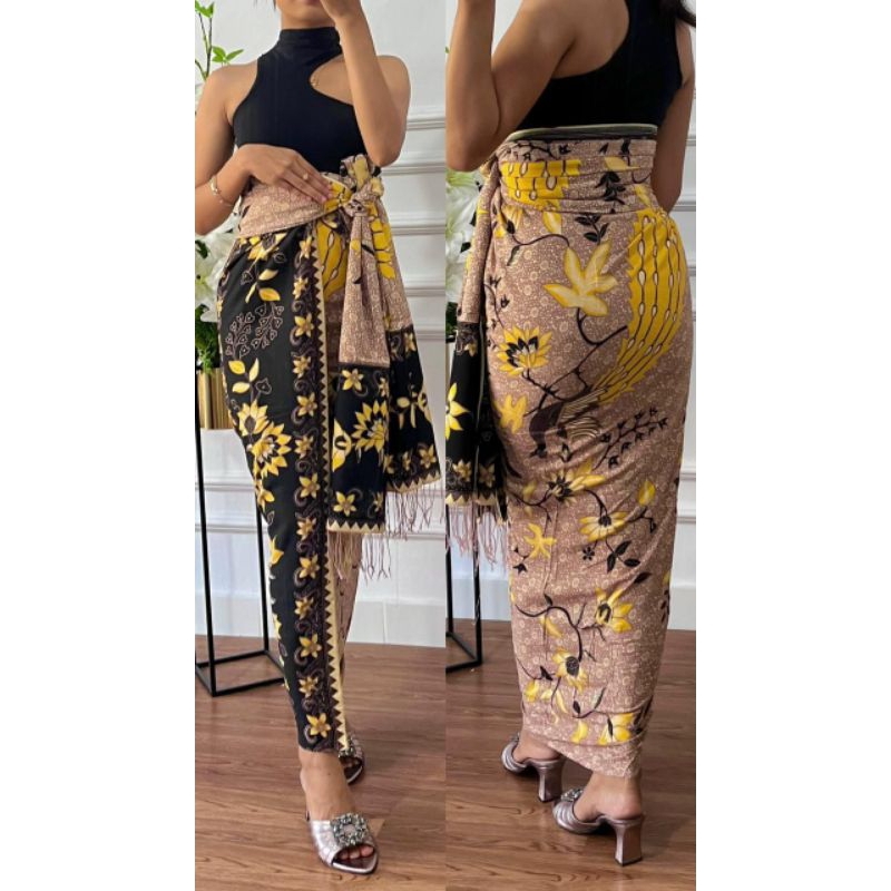 Jual KAMEN BALI SALE BATIK SUTRA PARIS MOTIF ATBM SET SELENDANG ...
