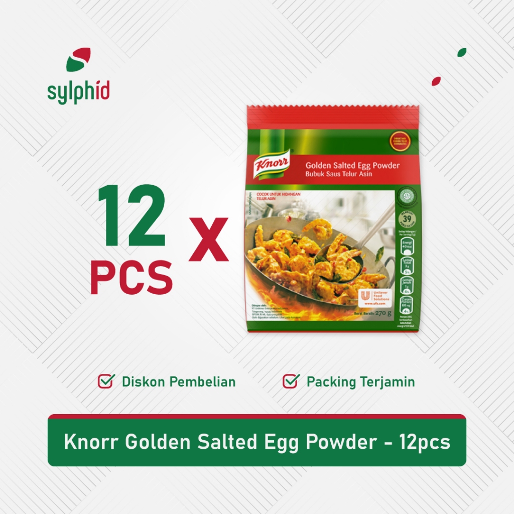 Jual 1 Dus Knorr Golden Salted Egg Powder 270 gram / 1 Karton (12 pcs ...