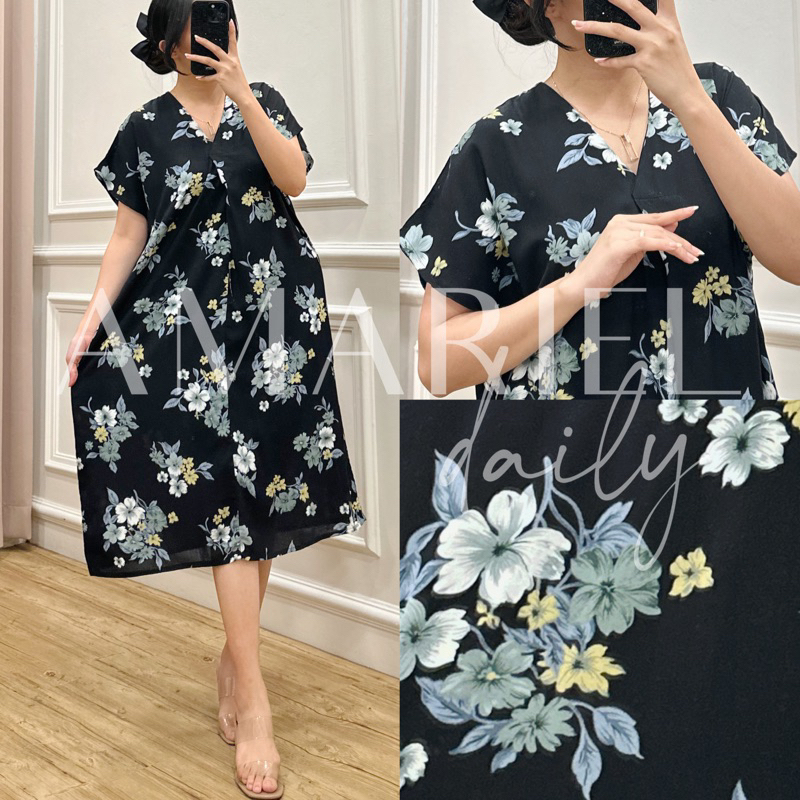 Jual Amariel Ava Dress Daster Nyaman Adem Bumil Friendly | Shopee Indonesia