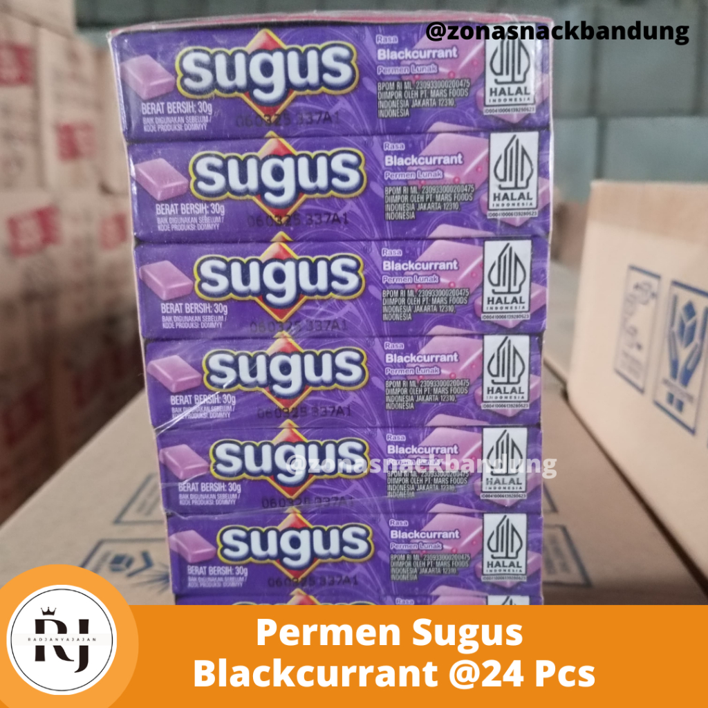 Jual Permen Sugus Blackcurrant 30 gr x 24 Bungkus | Chewy Candy ...