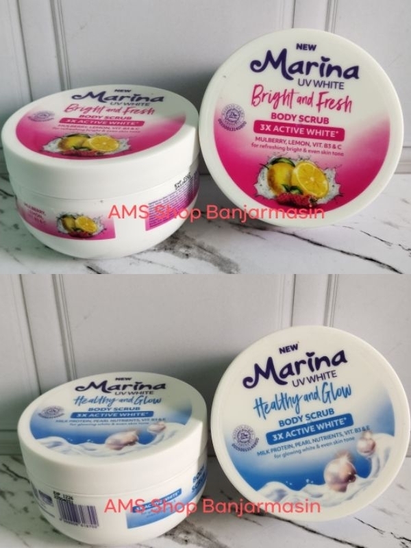Jual Marina UV White Body Scrub 185 ml | Shopee Indonesia