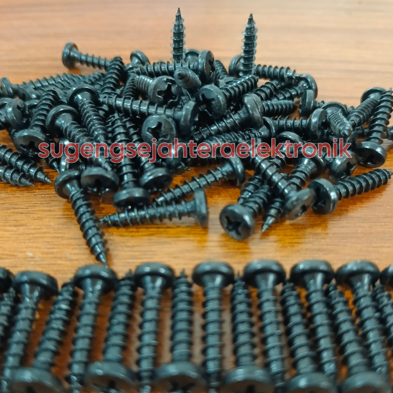 Jual Sekrup Hitam ukuran 2 cm Skrup Speaker Grill Baut Box Grill (100 ...