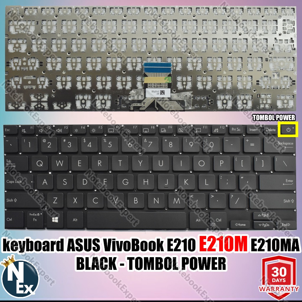 Jual Keyboard Asus Vivobook E210 E210M E210M - Black | Shopee Indonesia