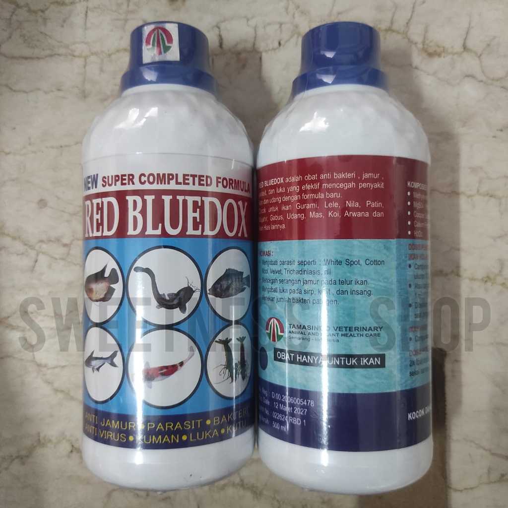 Jual RED BLUEDOX 500 ml OBAT JAMUR LUKA AEROMONAS WHITE SPOT WHITESPOT ...
