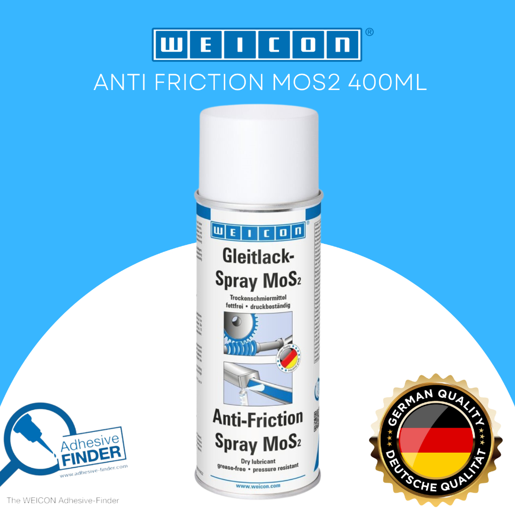 Jual WEICON Anti Friction Mos2 Spray 400ml Pelumas Anti Minyak Gear ...