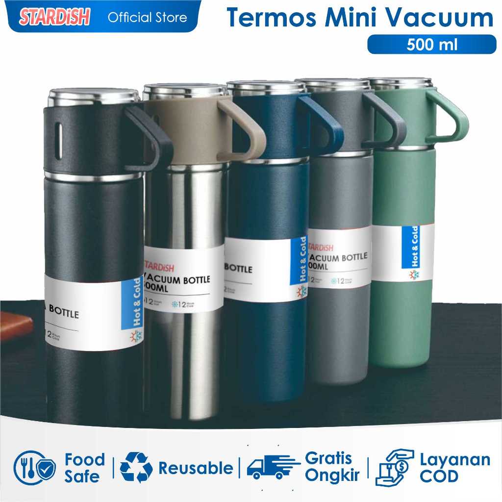 Jual STARDISH Termos Sultan Vacuum Flask Set Gift Box Termos Set Gelas ...