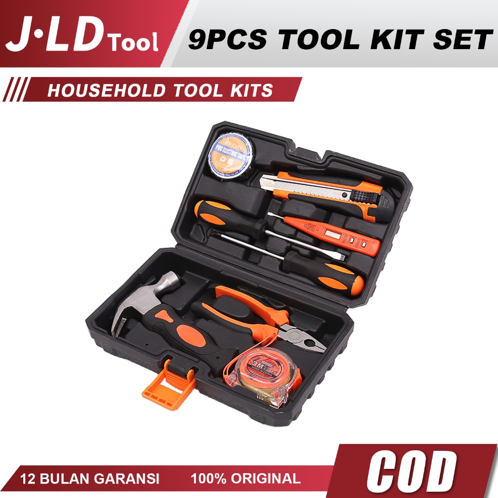 Jual JLD 9PCS Tool Kit Alat Rumah Tangga Toolkit Alat Pertukangan Rumah ...
