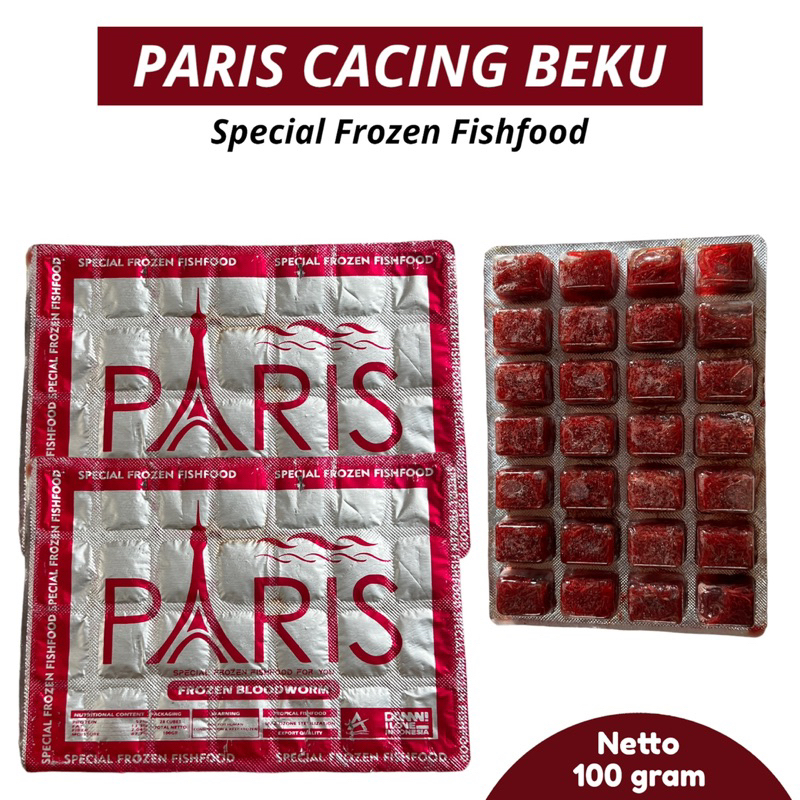 Jual paris cacing beku kapsul bloodworm frozen fishfood pakan ikan ...