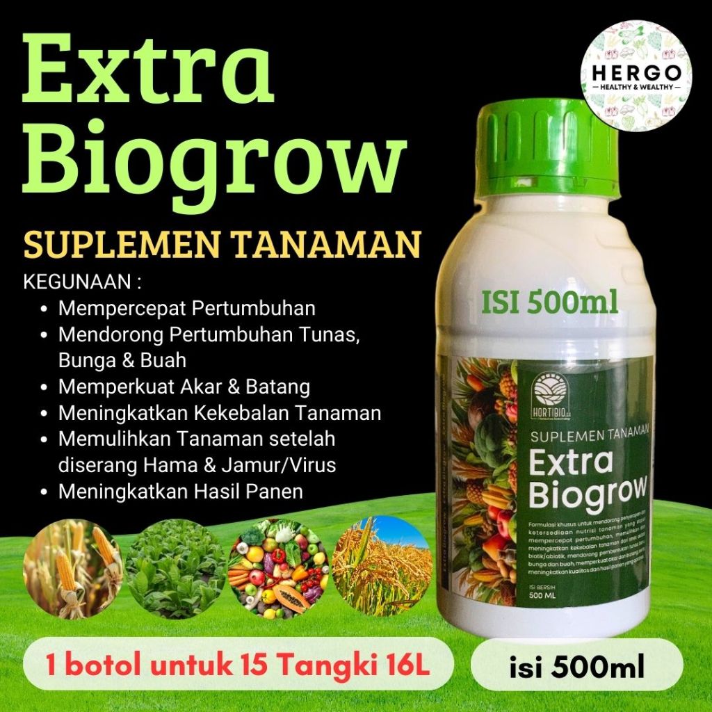 Jual EXTRA BIOGROW PUPUK PERTUMBUHAN AKAR, BATANG, DAUN, BUNGA & BUAH | Shopee Indonesia