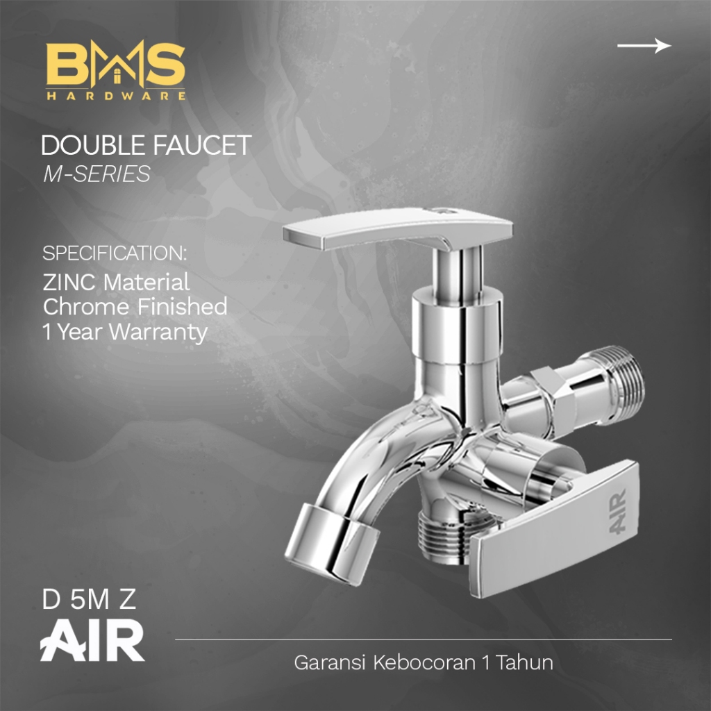 Jual AIR Double Wall Faucet Kran Air Dingin Cabang Kran Dobel D 5M Z ...