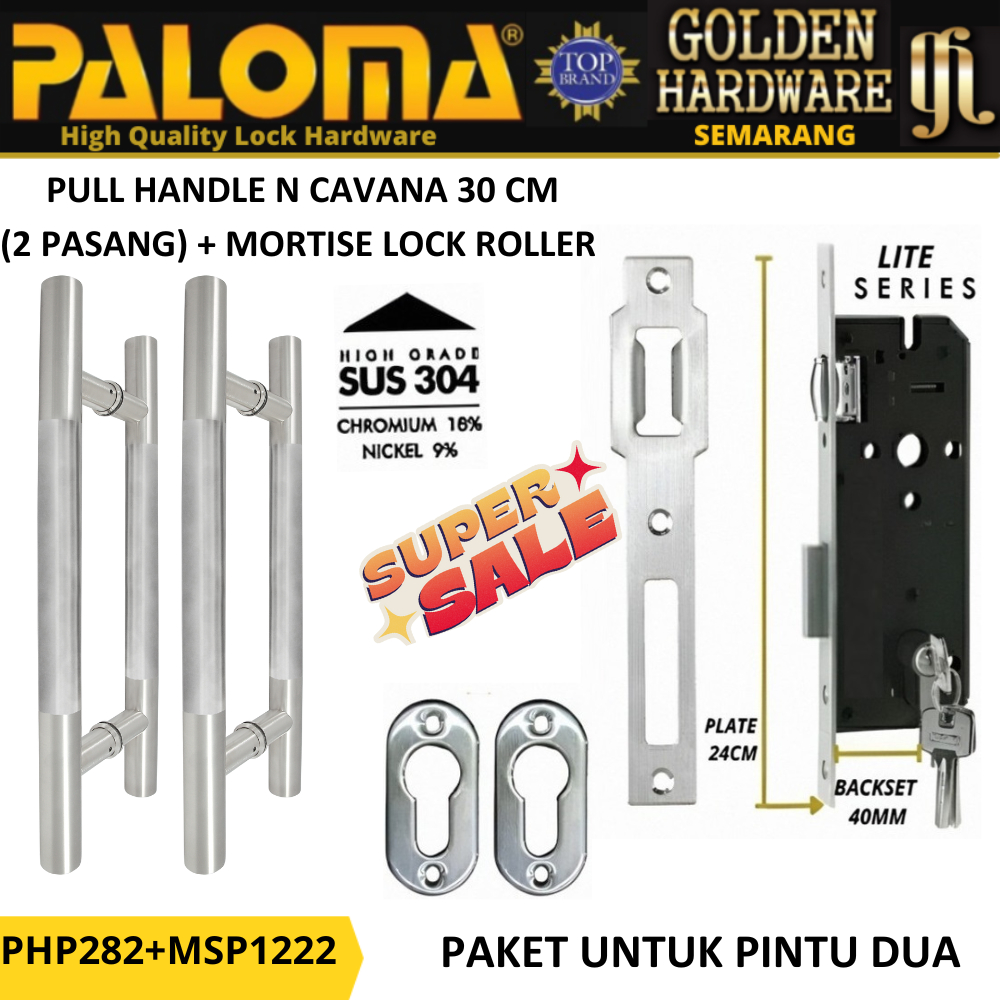 Jual Tarikan Pintu Pull Handle Paloma Set Kunci PHP 282 (2PSG) MSP 1222 ...