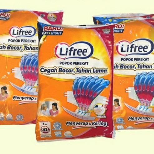 Jual LIFREE POPOK DEWASA TAPE / PEREKAT KEMASAN SACHET UKURAN M / L / XL | Shopee Indonesia