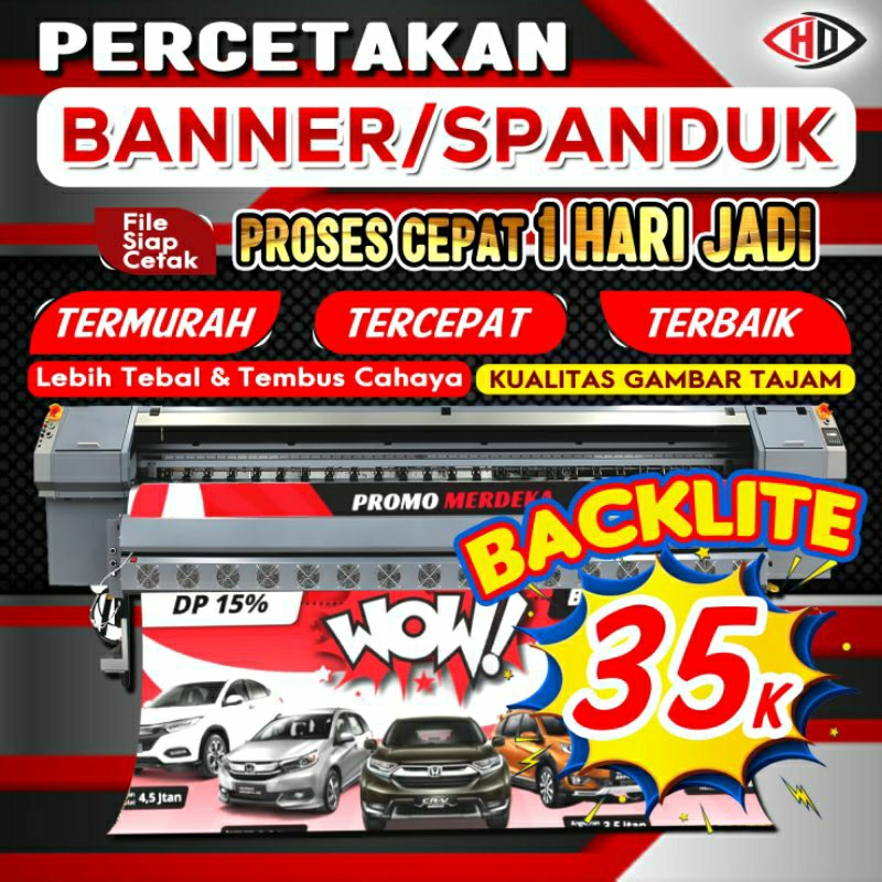 Jual CETAK SPANDUK/BANNER/NEON BOX GLOSY BAHAN BACKLITE PROSES CEPAT 1 HARI JADI | Shopee Indonesia