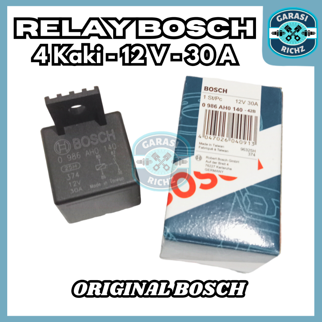 Jual RELAY BOSCH 12 VOLT 30 AMPERE 4 PIN ORIGINAL / RELAI / RELLAY ...