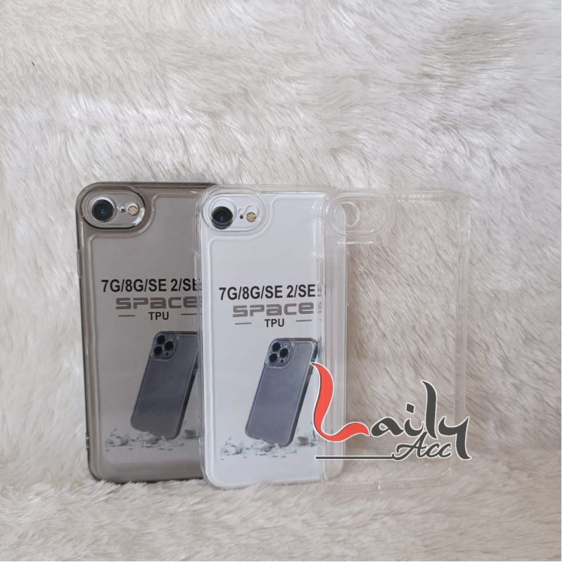 Jual Softcase iPhone 7/iPhone 8 Case Clear Space Bening/Hitam ...
