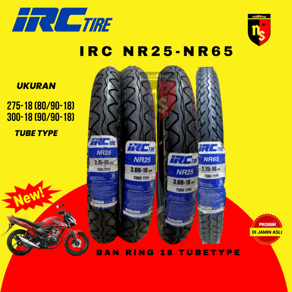 Jual BAN LUAR MOTOR IRC RING 18 RX KING TYPE NR25 TUBETYPE | Shopee ...