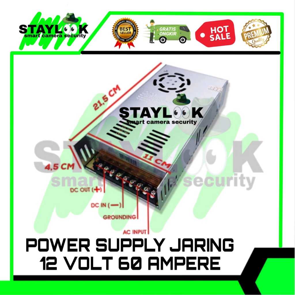 Jual Power Supply 12v 60A Power Suply 60 Ampere 12 Volt 720w PSU 60a ...