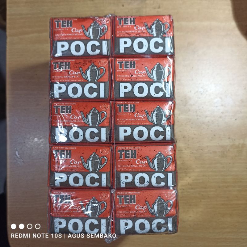 Jual 1 bal teh cap poci coklat merah 8 gram isi 50 bungkus | Shopee ...