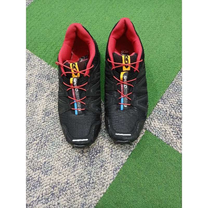 Jual Sepatu Salomon Full Black red Made in Vietnam | Shopee Indonesia