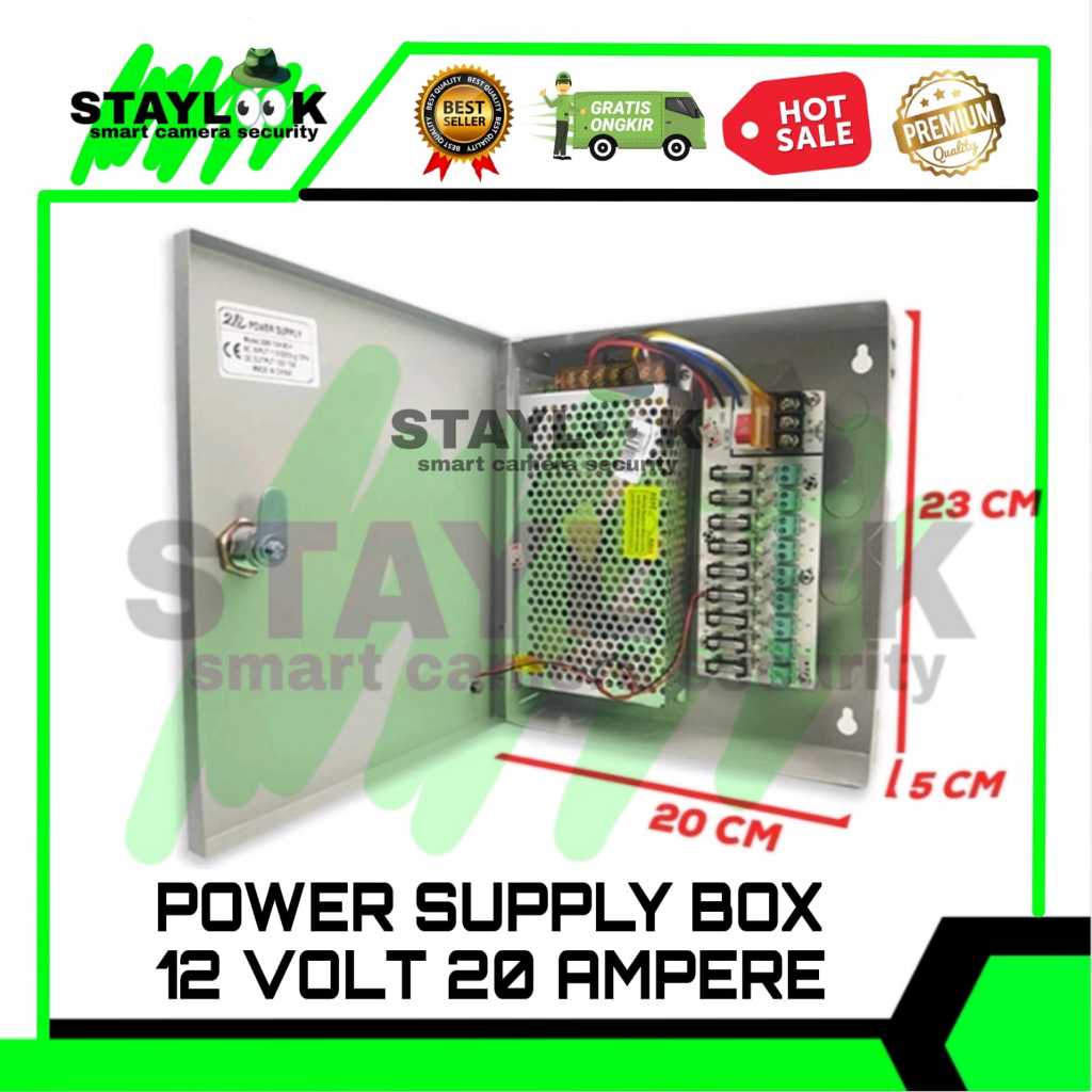 Jual PSU Power Supply CCTV 12V 20A Box -PSU Box CCTV | Shopee Indonesia