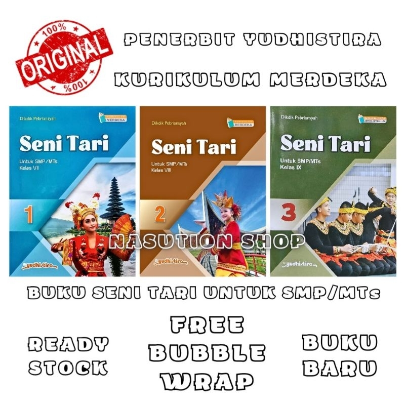 Jual Buku Seni Tari Kelas 1 2 3 / 7 8 9 SMP/MTs Yudhistira Kurikulum Merdeka ( KURMER ) Original ...