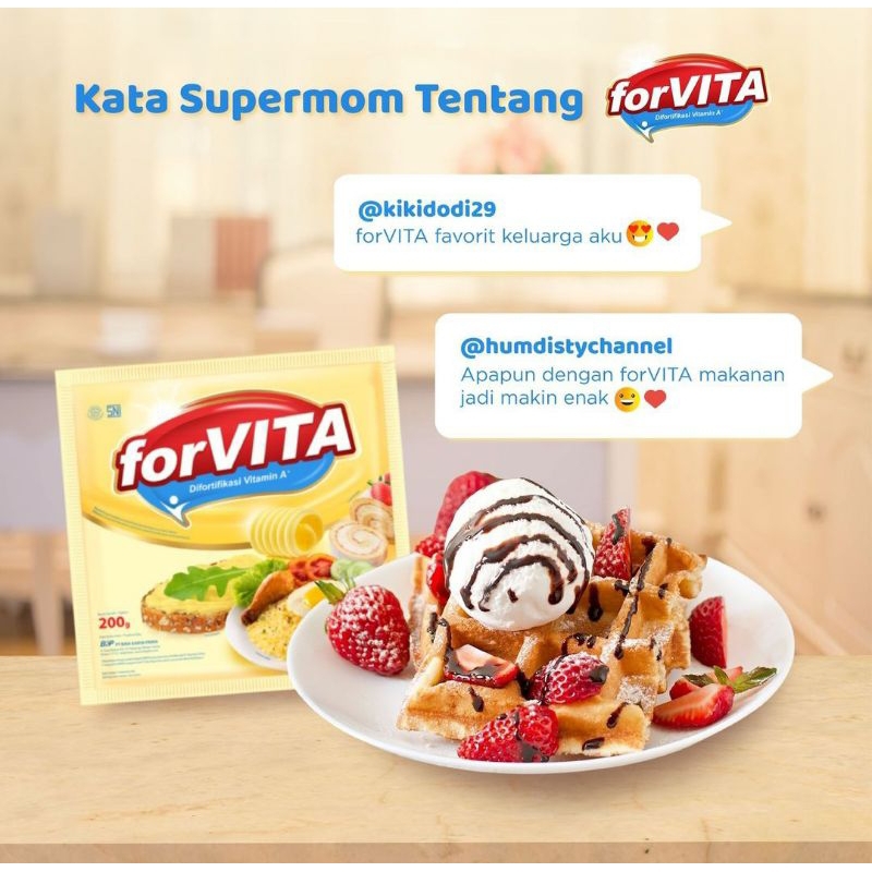 Jual Forvita Margarin High Protein Vit-A Multifunction 200 gr | Shopee ...