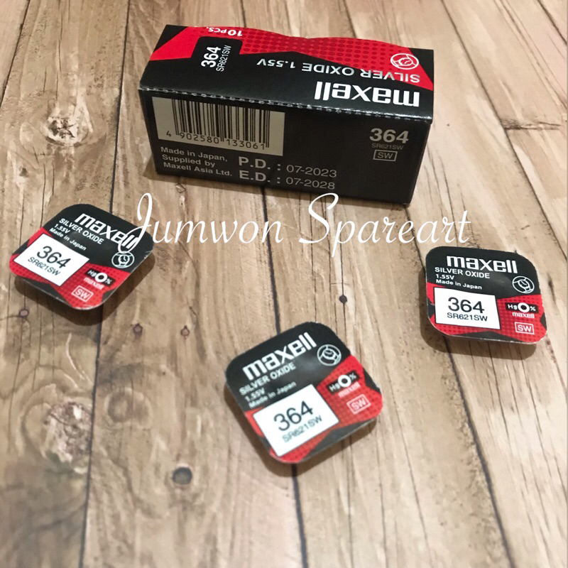 Jual Baterai Maxell 364 SR621SW Baterai Maxell 364 Baterai Maxel 621 ...