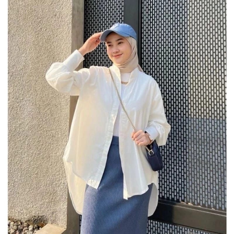 Jual Atasan Linen Kemeja Wanita Linen Oversize Model Olivia Shirt Bahan ...
