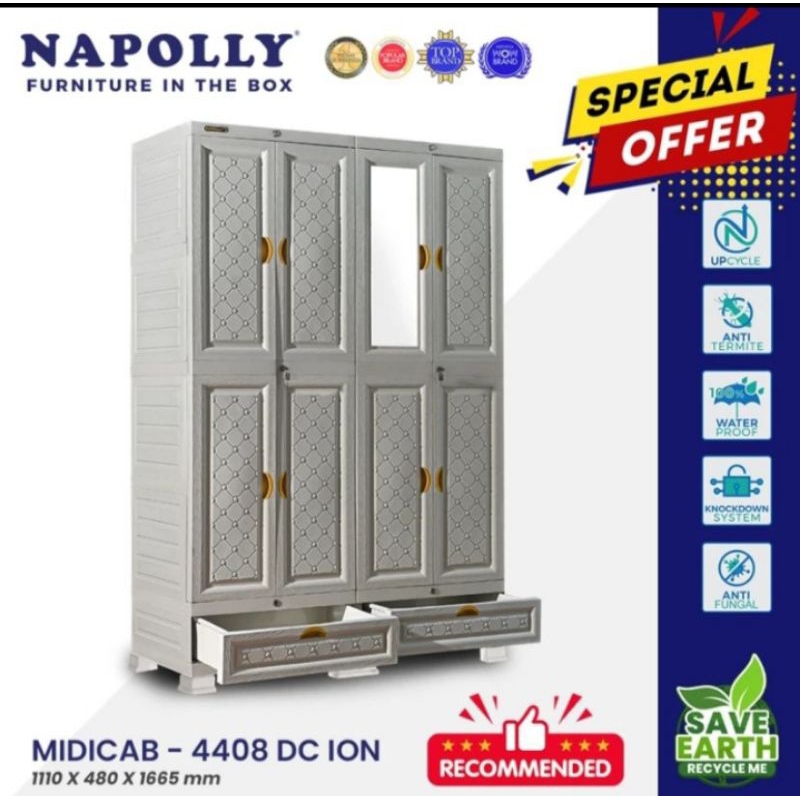 Jual Napolly Medium Cabinet Gantungan + Cermin + Drawer + 4 Tower ...