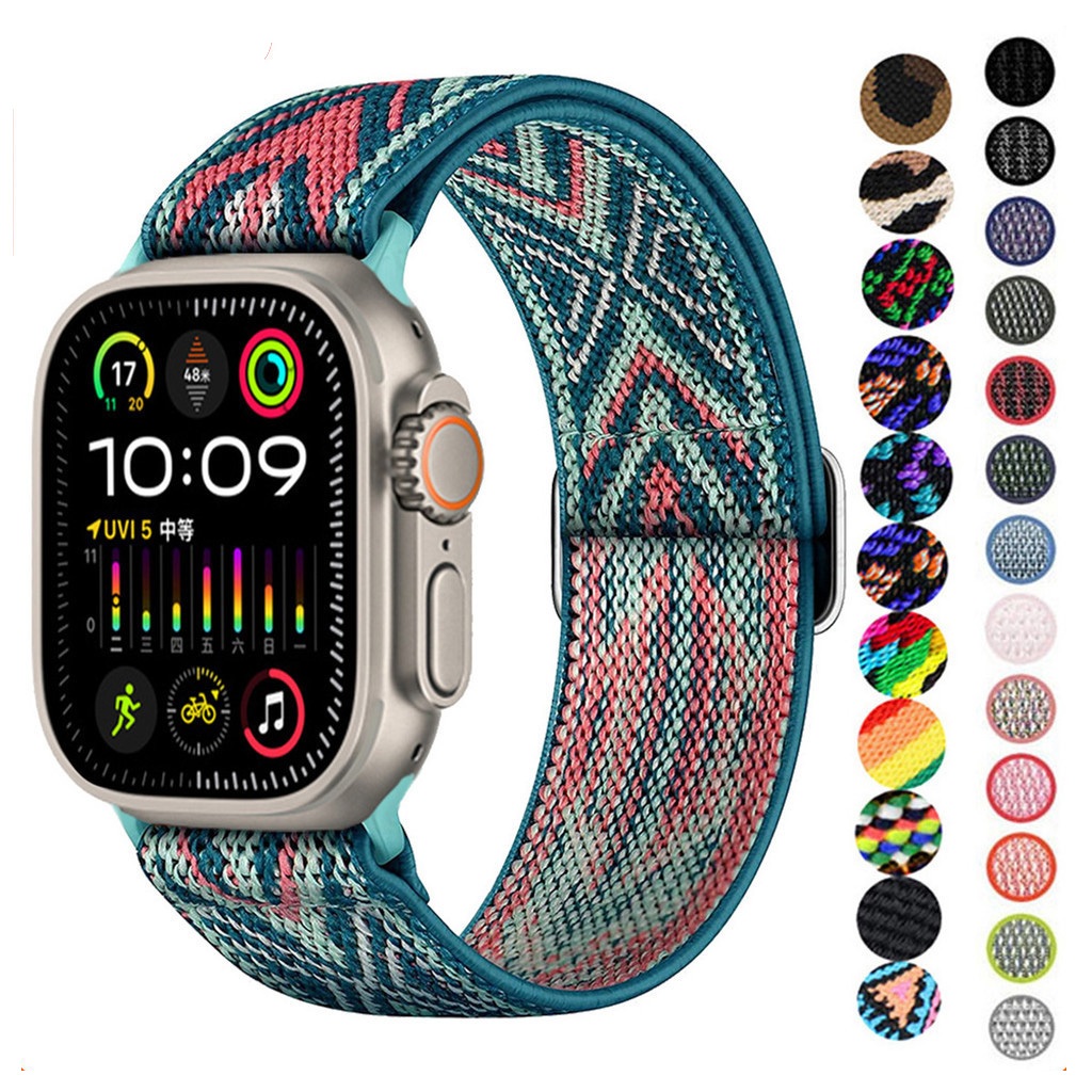 Jual Strap Batik Nylon iWatch T500 T55 Ultra T900 Pro Max T800 ...