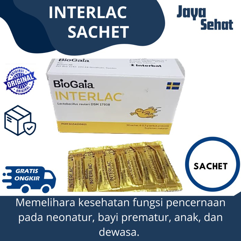Jual Interlac Probiotik Bubuk Mini 1 / 5 SACHET | Shopee Indonesia