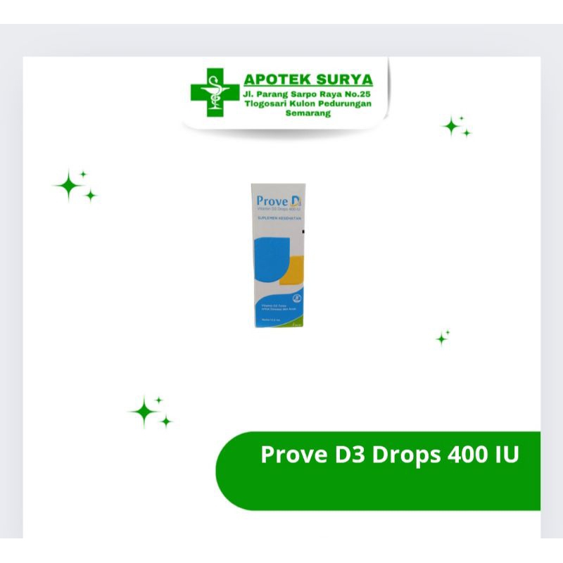 Jual Prove D3 Vitamin D3 Drops 400 IU || APOTEK SURYA SEMARANG | Shopee ...