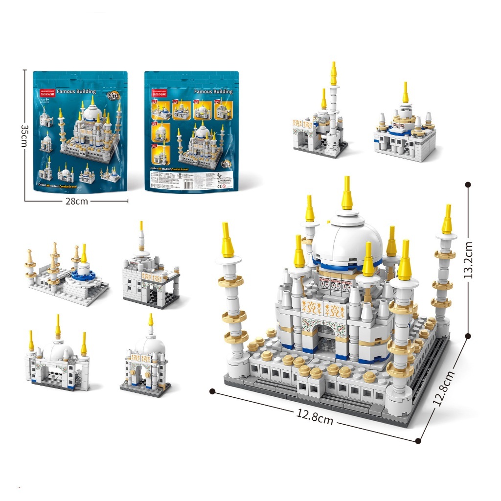 Jual Mainan Bricks Nano Block Taj Mahal India Bricks Bangunan Taj Mahal India Miniatur Model Taj ...