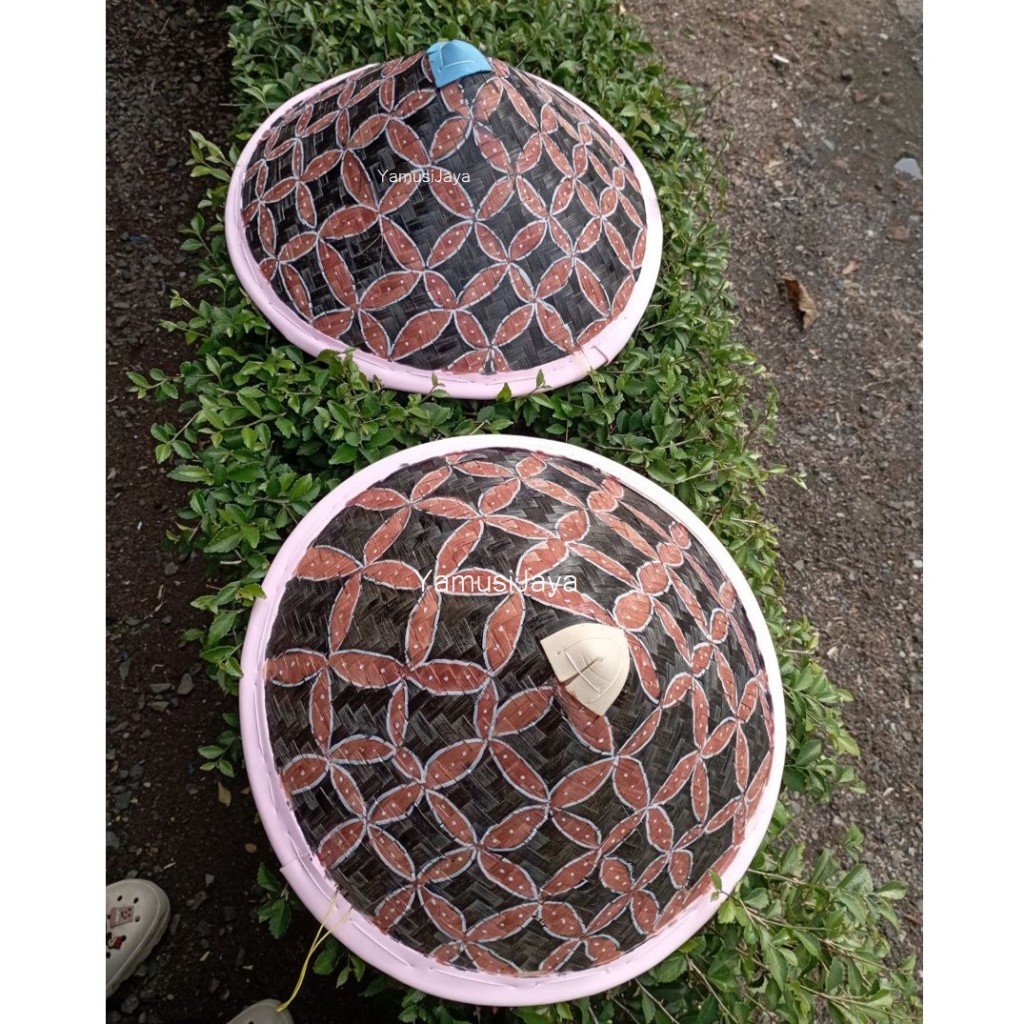 Jual (COD) Topi Caping Motif Batik Kawung Yogyakarta / Caping Petani ...
