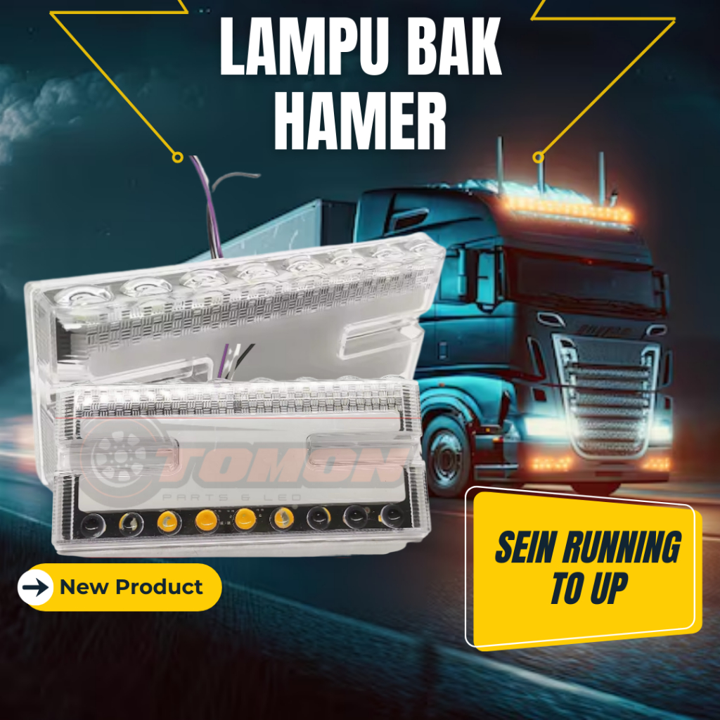 Jual Lampu Bak Samping Truk Bis Kontainer 24V Model Hammer | Shopee ...
