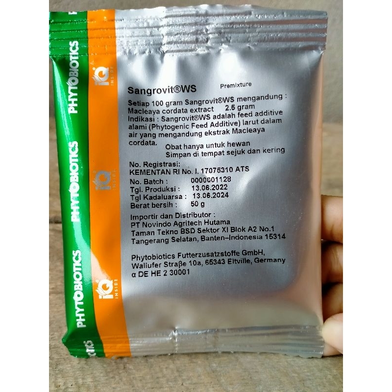Jual Sangrovit WS 100 gram vitamin ayam broiler | Shopee Indonesia
