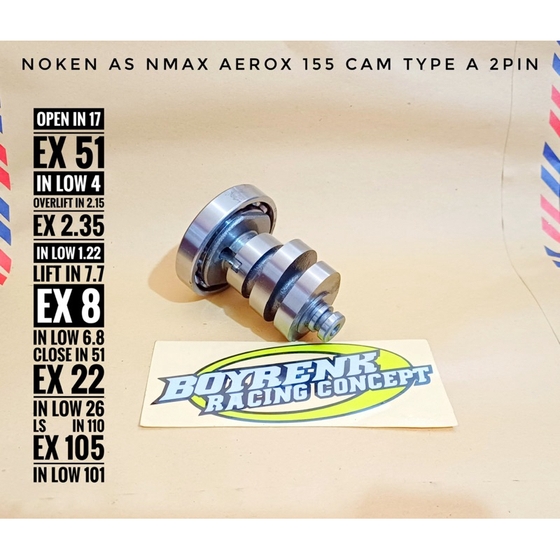 Jual NOKEN AS RACING N MAX AEROX NEW OLD WR 155 R15 V3 CAM- BOYRENK ...