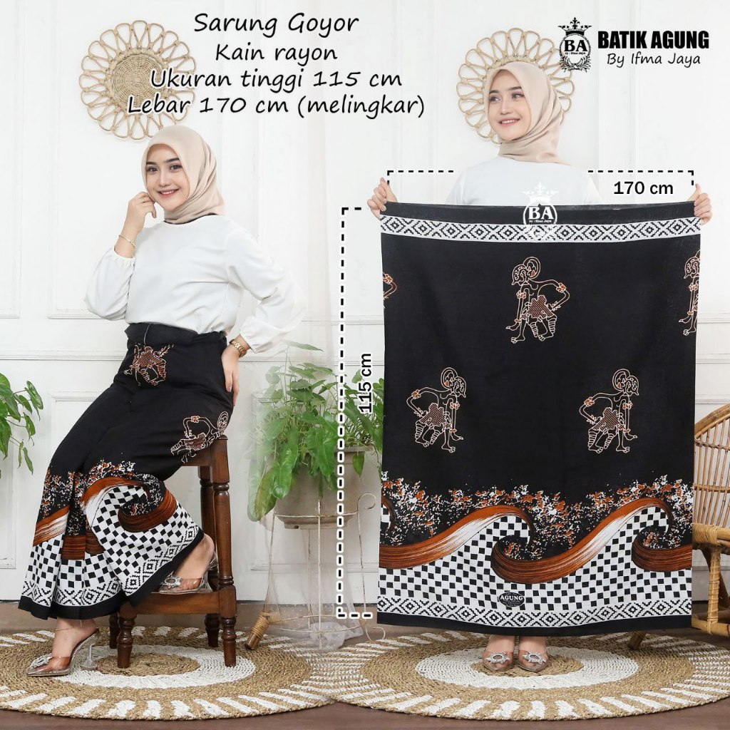 Jual Sarung Batik Print Motif Wayang Bima Catur Seragam | SARUNG SANTRI ...