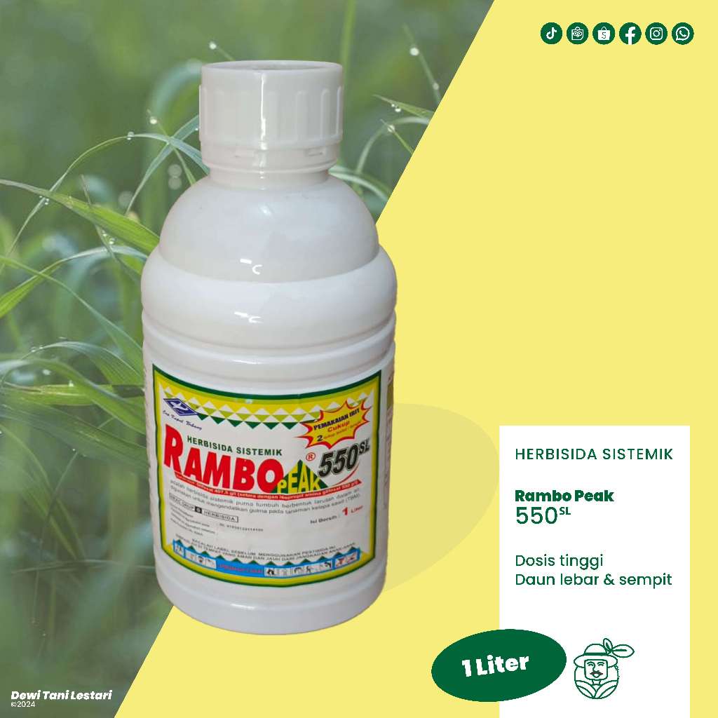 Jual Rambo Peak 550 SL (1 Liter) | Obat Rumput/Herbisida Sistemik Dosis ...