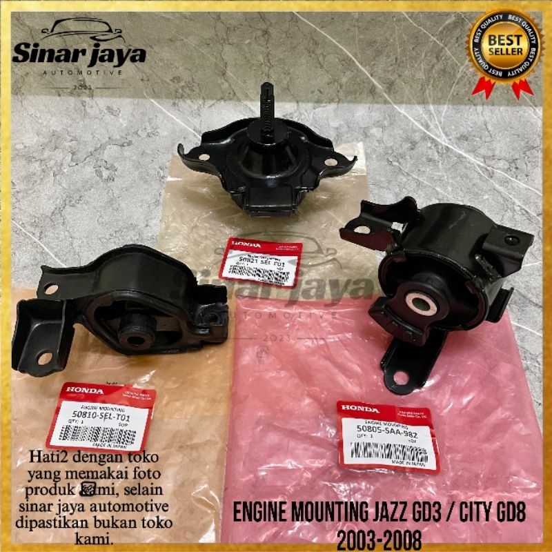 Jual Engine mounting Kanan Kiri Belakang Set Jazz GD3 / City GD8 Matic AT 2003 2004 2005 2006 ...