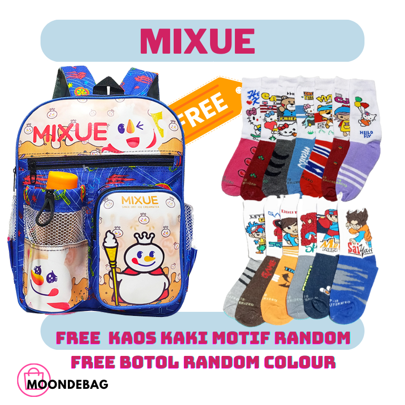 Jual Tas Ransel Mini Anak Sekolah PAUD/TK Karakter MIXUE free botol ...