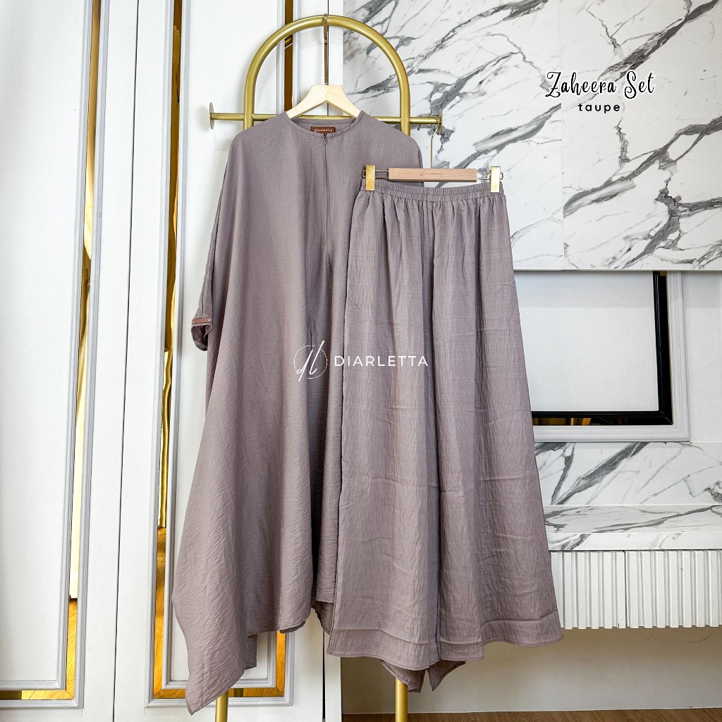Jual Zaheera Abaya Set Kulot Abaya Tunik Jumbo Polo Linen Premium BY DIARLETTA | Shopee Indonesia