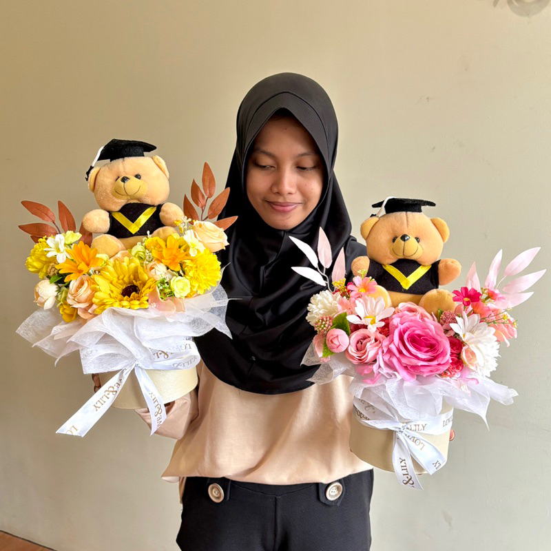 Jual [READY] Graduation Flower Box - Buket bunga wisuda gift akrilik ...